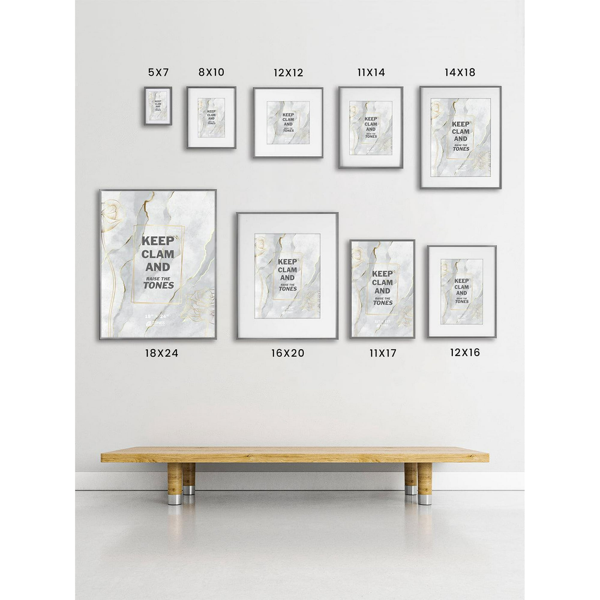 Click here for Tones Frame Design Metal Picture Frame-Grey 11x17... prices