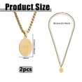 1 Set 2Pcs Stainless Steel Saint Benedict Oval Medal Pendant Wheat ...