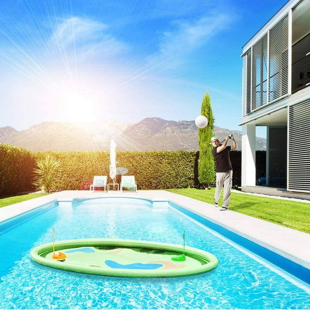 MeiGuiSha 62 in Inflatable Pool Golf Game with 10 Balls, 2 Holes, and 2 ...