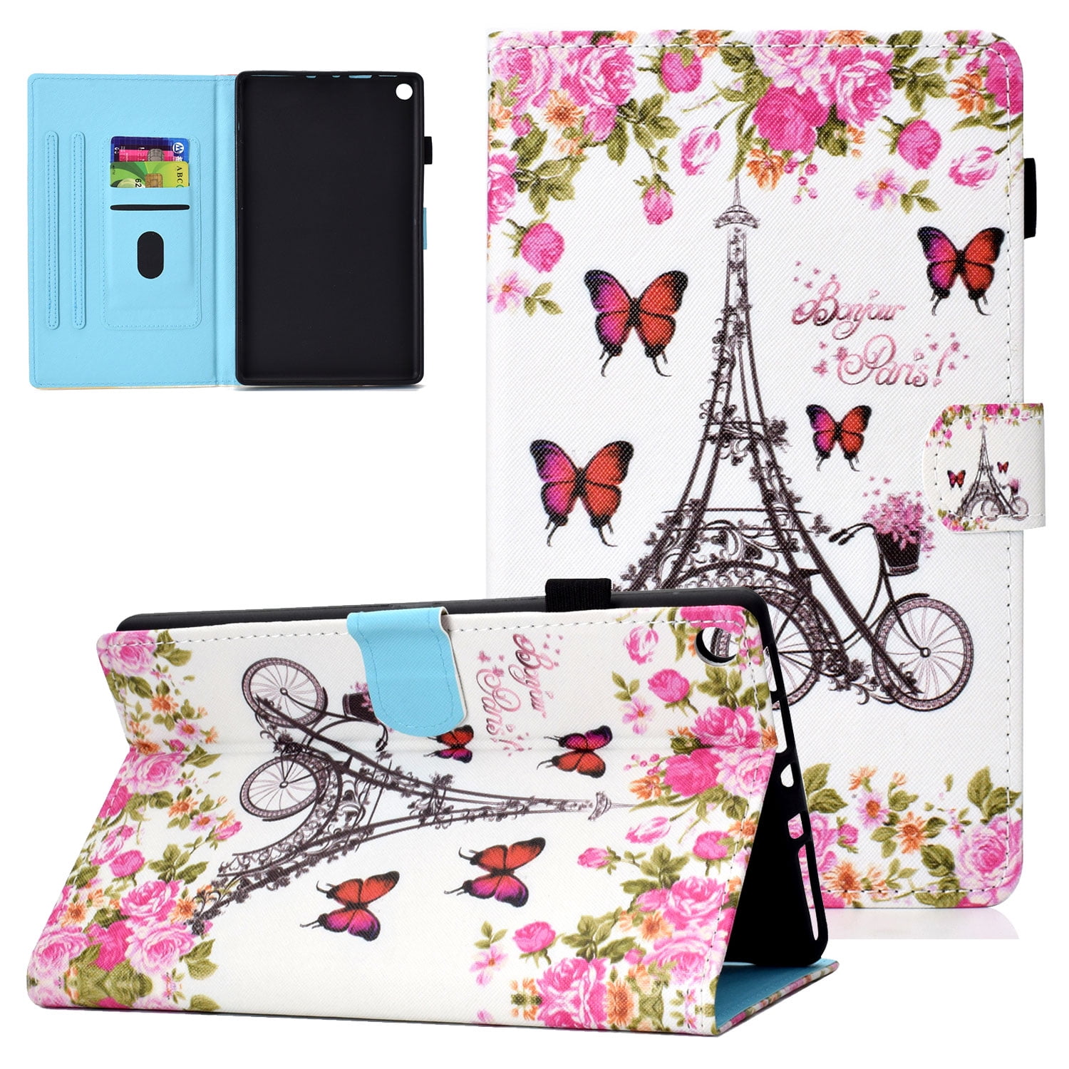 Fire HD 8 Case 2018/2017/2016,Allytech Slim Fit Kickstand Folio PU ...