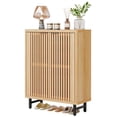 Fnova 6-Tier Farmhouse Cabinet with Adjustable Shelves, Side Cabinet ...