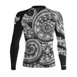 Raven Fightwear Women's Kraken Octopus Rash Guard MMA BJJ Black/White ...