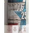 Anniversary USA Flag Sheer Curtains for Living Room Bedroom Blue Red ...