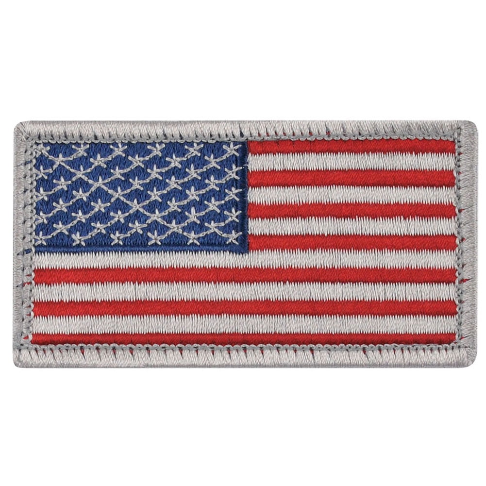 Red White and Blue with White Border US Flag Patch - Walmart.com