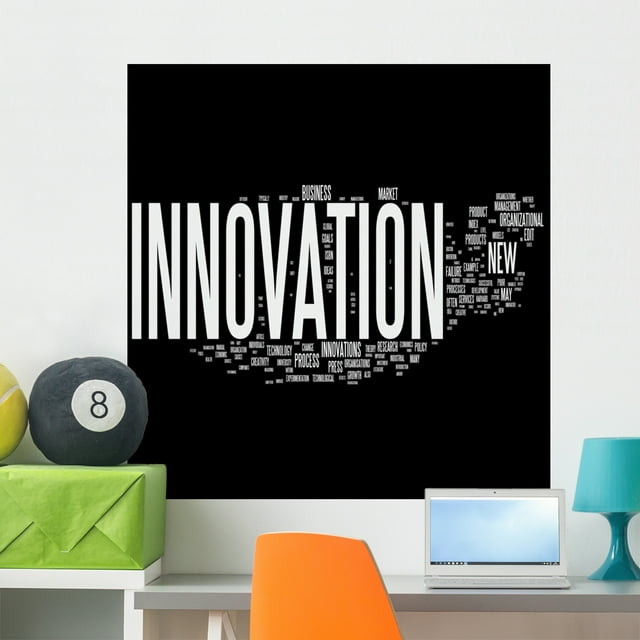 Innovation Tag Cloud Wall Mural by Wallmonkeys Peel and Stick Graphic ...