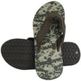 U.S. Army Adult Men Mossy Oak Camo Sandals Flip Flop Thong Camouflage Flip Flops (Size XL Brown ...