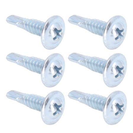 Sheet Metal Screws, Self Drilling Screw Non Slip Zinc Plated M4.8x19 ...