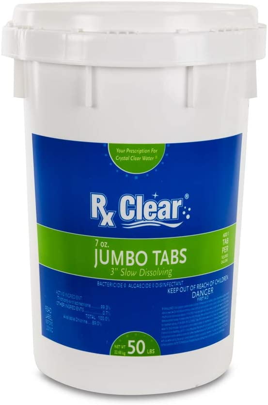 Rx Clear 3" Stabilized Chlorine Tablets - 50 lb Bucket - Walmart.com ...