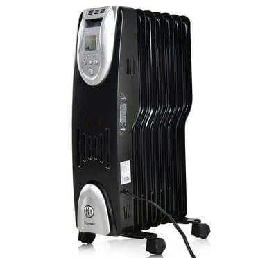 Costway 1500W Electric Oil Filled Radiator Space Heater 5.7 Fin ...