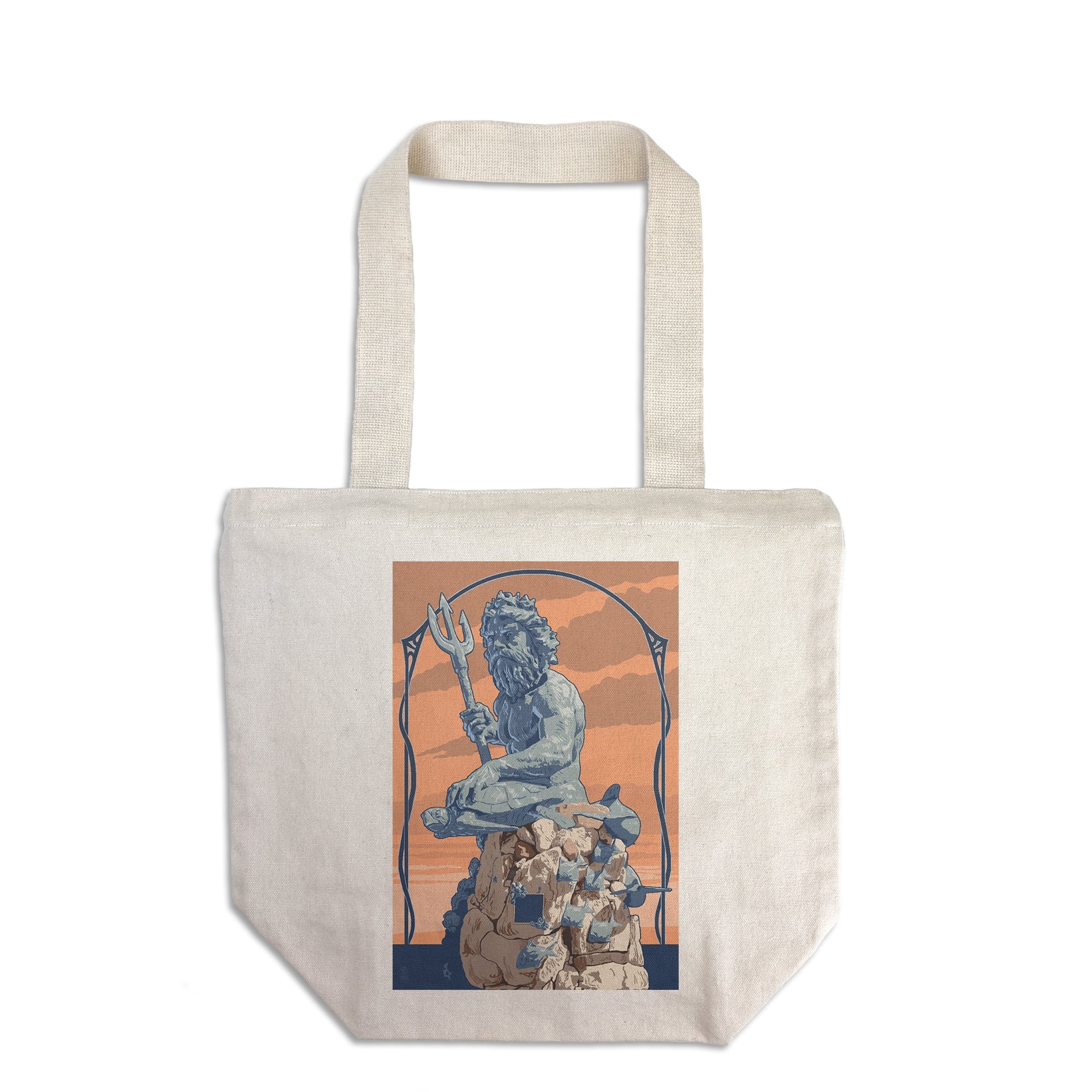 King Neptune Statue (100% Cotton Canvas Reusable Tote Bag) - Walmart.com
