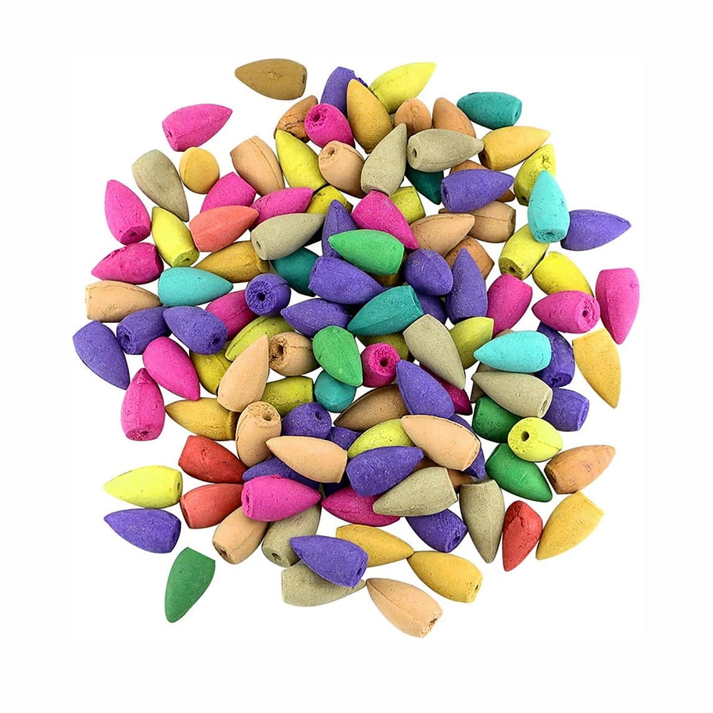 Chok 100Pcs Backflow Incense Cones Mixed Natural Scents Waterfall ...