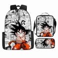10 Styles Anime Fighter Character Print 17 Inch 3-Piece Backpack Set ...