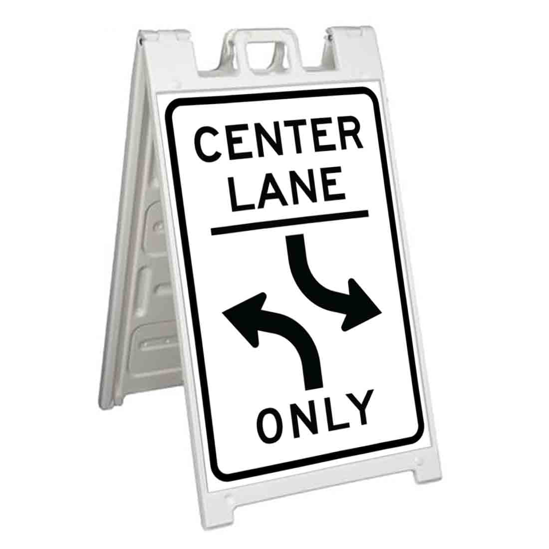 Center Lane Only (24" X 36") Standard A-Frame Signicade, Includes Decal ...