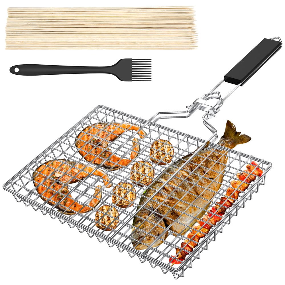 Click here for Generic Bbq Grill Basket Stainless Steel Foldable... prices