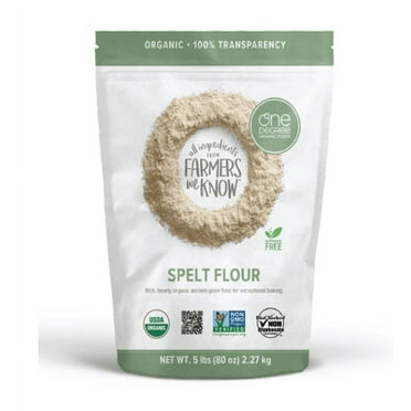 One Degree Organic Sprouted Whole Wheat Flour, Bran Whole Grain, 32 Oz ...