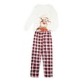 Dewadbow Christmas Pajamas for Family Cute Snowman Print Long Sleeve ...