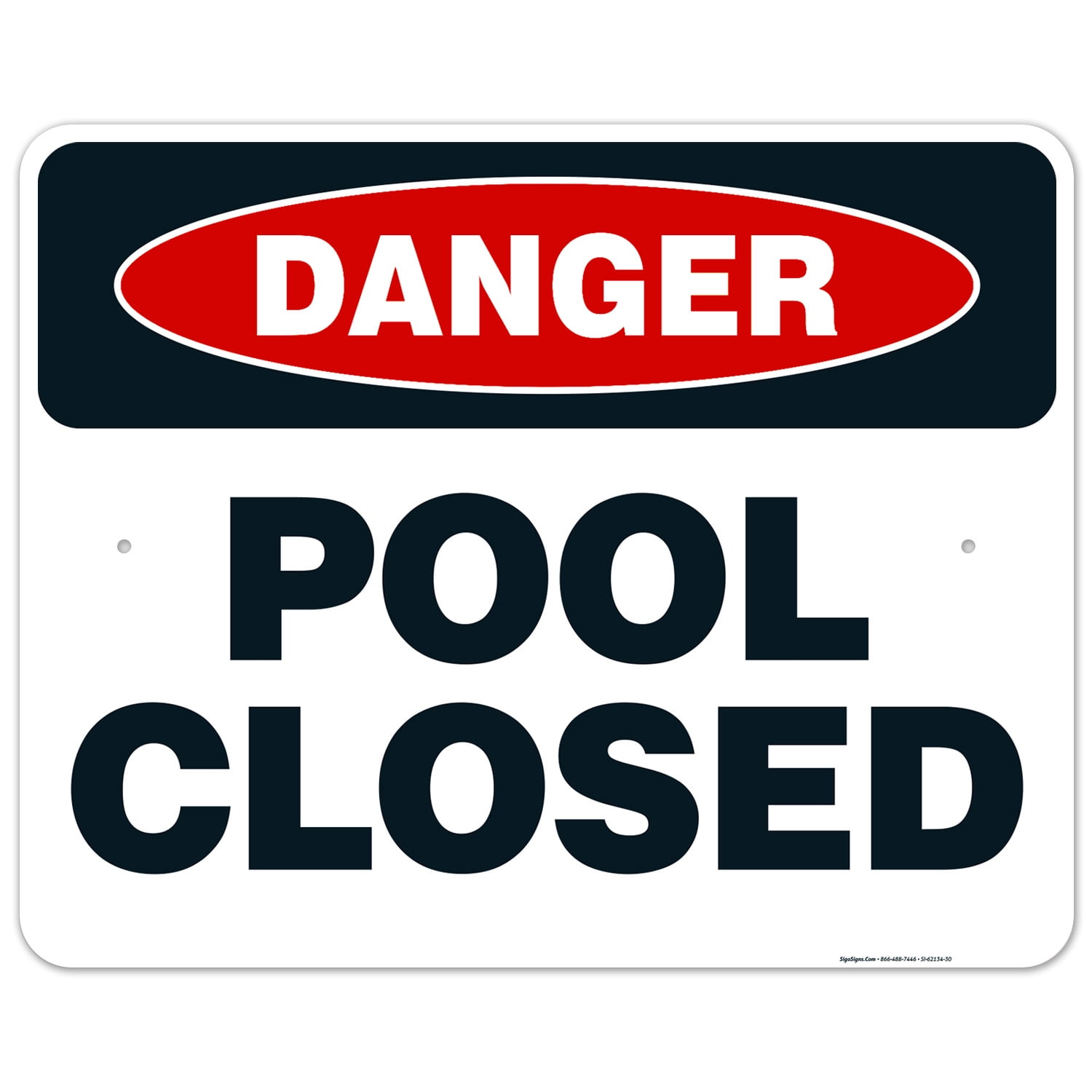 Ohio Danger Pool Closed Sign, Complies With State Of Ohio Pool Safety ...