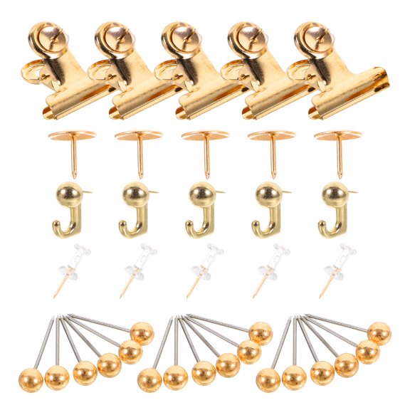 JAM Paper Push Pins, Round Head Map Tacks, 1 inch, Gold, 100/Pack ...