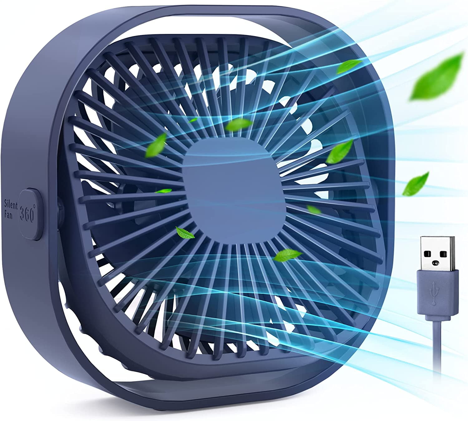 Desk Mini USB Table Fan, Portable Table Fan, 4" Desktop Fan 3 Speeds ...