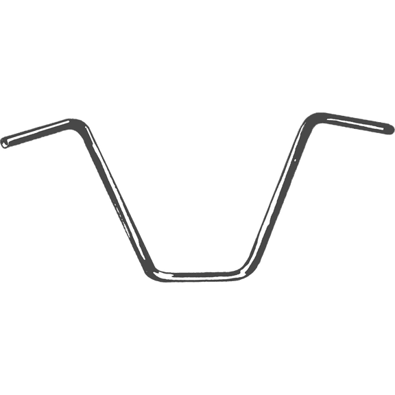 Fire Power 23-12537 Handlebar 7/8" Ape Hanger 18" Rise - Chrome ...