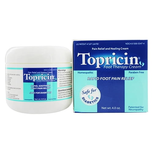 Topricin Foot Therapy Pain Relief Cream, 4 Oz, 3 Pack - Walmart.com ...