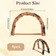 Bamboo Stick D Shaped Bag Handles Bag Making Supplies Tan 110x155x14mm ...