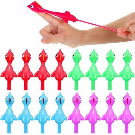IGUOHAO 16 Pack Slingshot Chicken Rubber Chicken Flick Chicken Flying ...