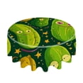RKSupls 60 Inch Round Tablecloth, Pickles Funny Space Premium Polyester ...
