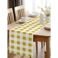 Burlap Table Runner 70 Inches Long, Gradient Yellow White Checkered ...