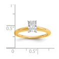 2.25mm 14k Solid Gold Two-tone 3/4ct Cert Large Diamond SI+ G+ Radiant ...