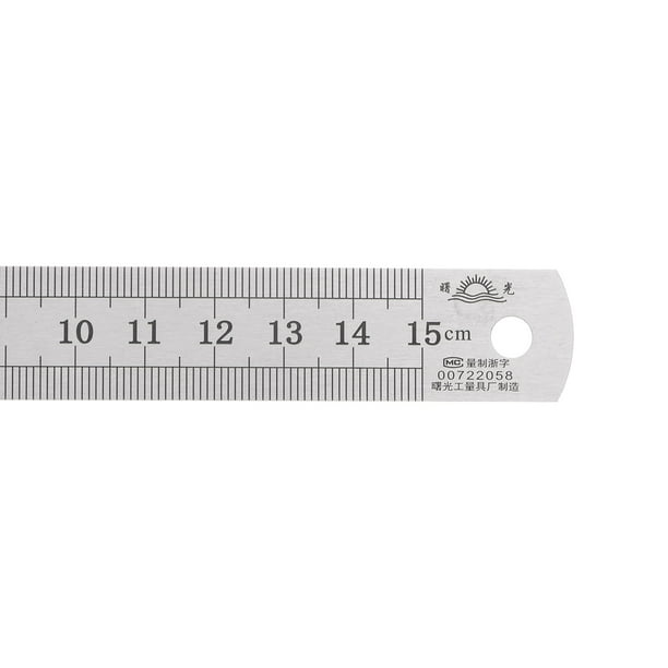 Uxcell 3pcs Stainless Steel Ruler 6"x1/36"x3/4" Straight Edge Measuring ...