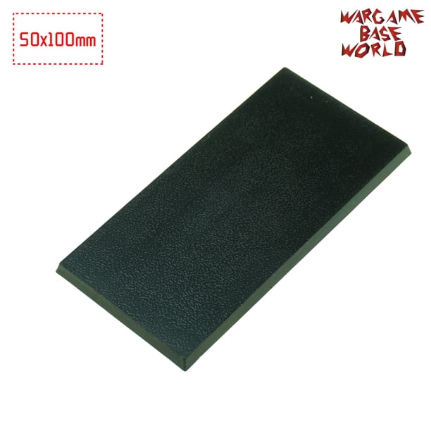 50x100mm base for wargames and table games Rectangular Bases 10 bases ...