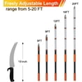 Pole Saw, Telescoping Tree Trimmer with 5-20FT Extension Pole, Manual ...