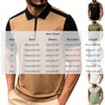 Ceisia Men Color Block Raglan Half Zip Stand Collar Short Sleeve Polo ...