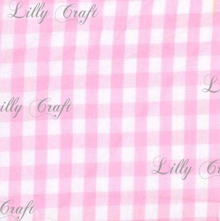 Gingham Checkered Poly Cotton 1/4 Inch Pink Fabric - Sold By The Yard ...