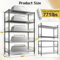 71.5‘’H Wire Shelving Unit,5 Tier Metal Shelving Pantry Kitchen Shelves ...