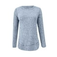 Cavosen Womens Blouses Long Sleeve Crew Neck Ribbed Pullover Shirts