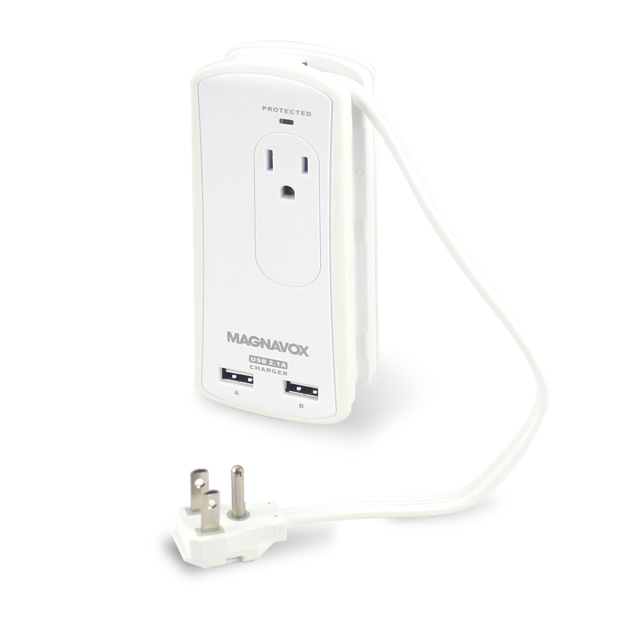 Magnavox Dual USB Travel Surge Protector - Walmart.com