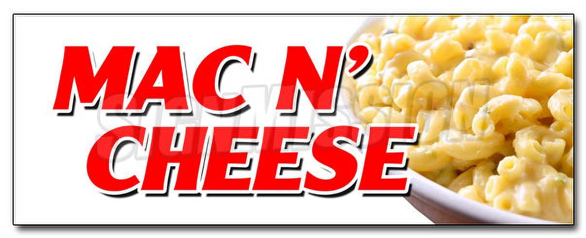 48" MAC N' CHEESE DECAL sticker macaroni and cheese baked hot creamy ...
