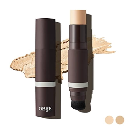 OBgE Natural Cover Foundation Cream, Coverage Foundation, and Brush ...