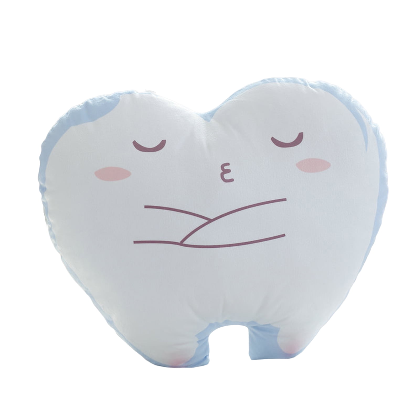 huanledash Tooth Plush Pillow Various Cute Expression Plushie Soft Back ...