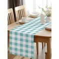 Burlap Table Runner 90 Inches Long, Farmhouse Style Plaid Non-Slip ...