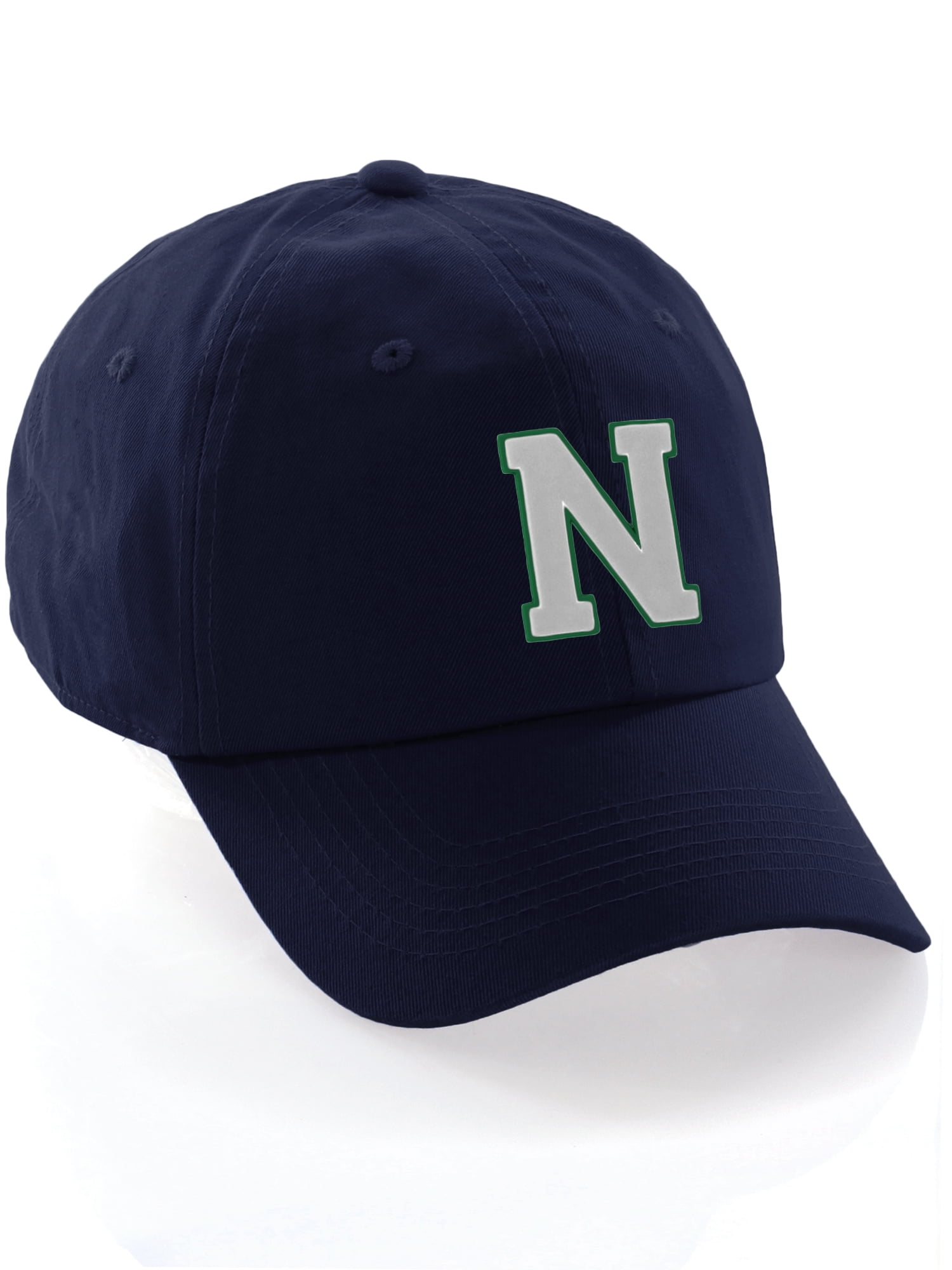Customized Letter Intial Baseball Hat A to Z Team Colors, Navy Cap ...