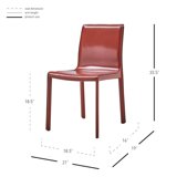 Gervin Recycled Leather Chair, Cordovan - Walmart.com