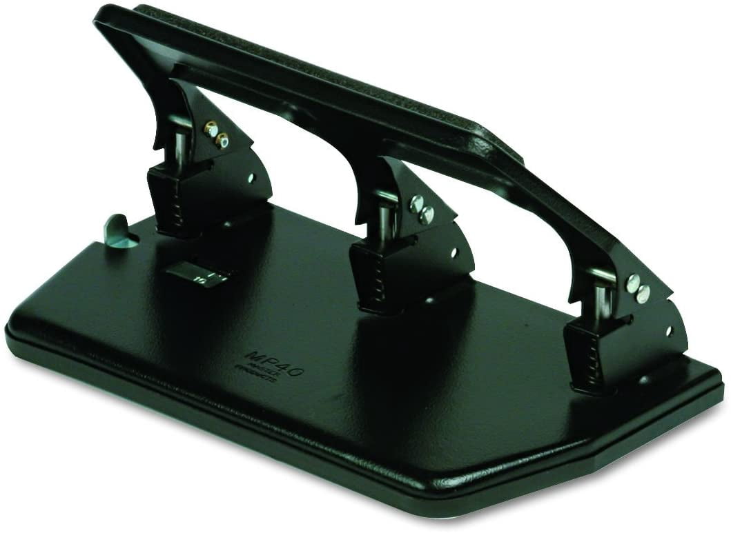 Master 30-Sheet 3-Hole Punch with Padded Handle, Black (MATMP40 ...