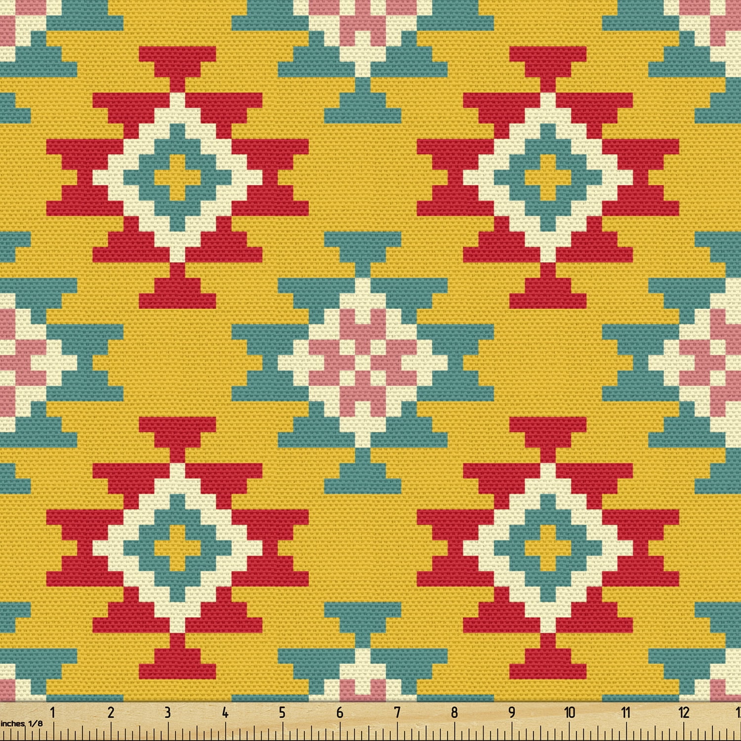 Abstract Fabric by the Yard, Digitally Generated Geometric Print of ...