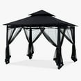 ABCCANOPY Waterproof 9'x9' Patio Gazebo with Mosquito Netting, Double ...