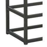 Iron Base Counter Height Stool with Pine Wood Seat Brown and Black ...