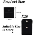 HUIANER 20 Pack Black Velvet Jewelry Pouches, Soft Snap Closure Mini ...
