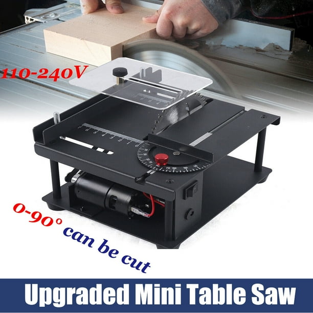 TOPCHANCES Mini Table Saw, 96W Hobby Table Saw for Woodworking, 0-90 ...